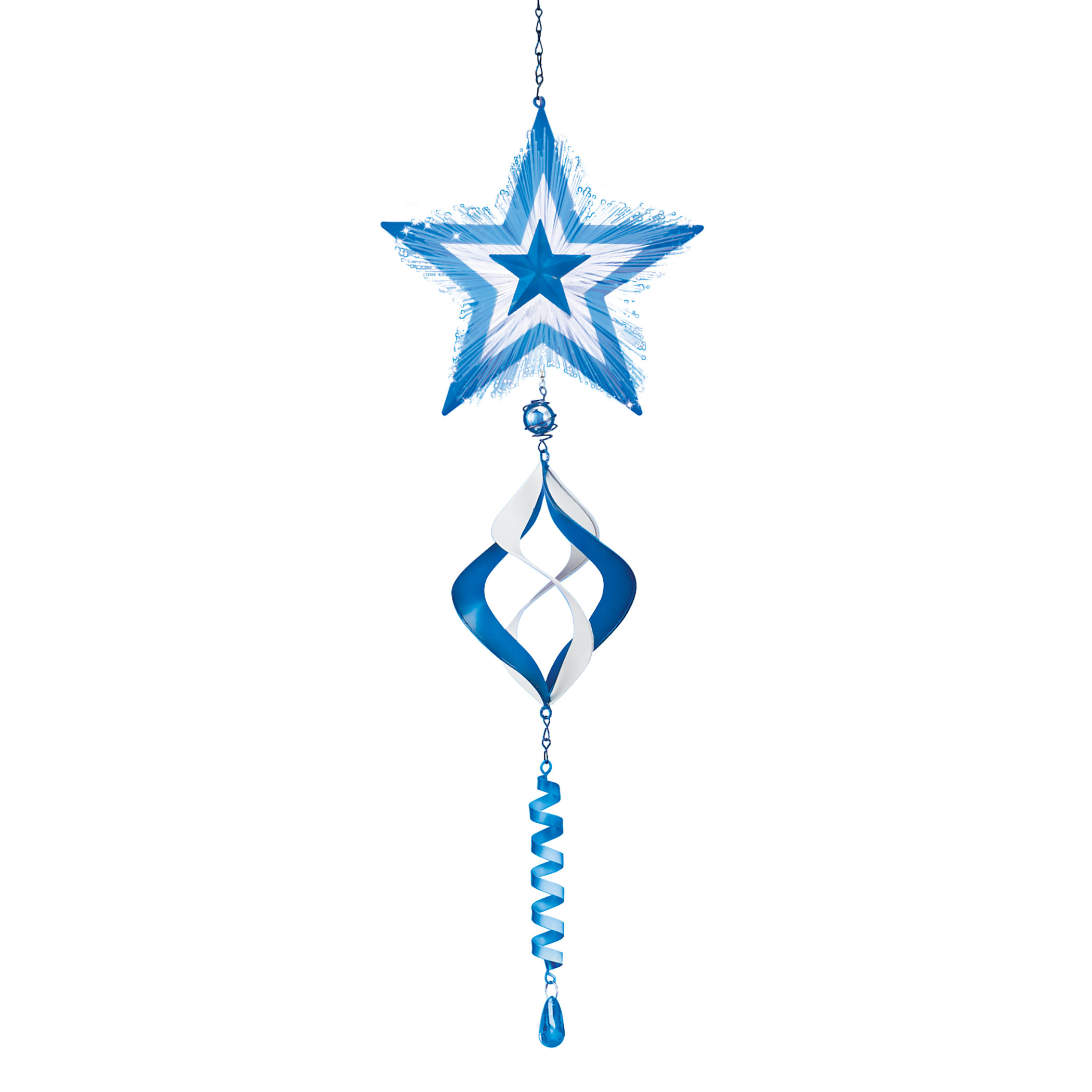 The Holiday Aisle® Solar Powered Fibre Optic Star Wind Spinner ...