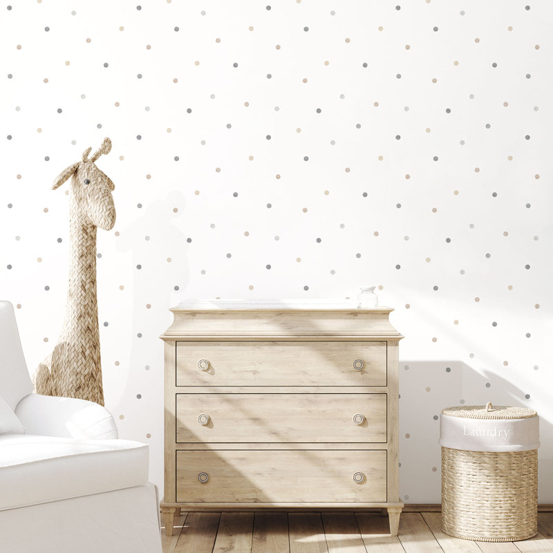 Galerie Wallcoverings Tiny Tots 2 Polka Dots Design 33' L x 21" W ...