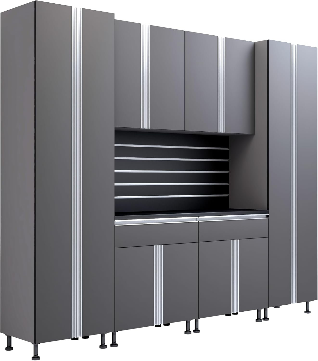 Ivy Bronx Premium Garage Cabinets 9' Storage Sets Solution with ...