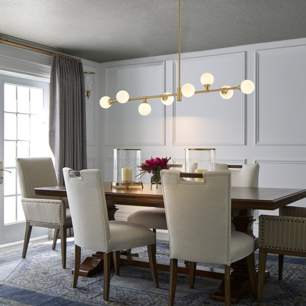 Mercer41 Kaynen 8 - Light Dimmable Sputnik Linear Chandelier | Wayfair