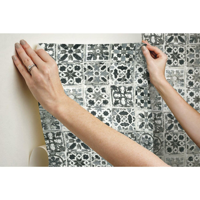 York Wallcoverings Peel & Stick Patchwork Roll & Reviews | Wayfair