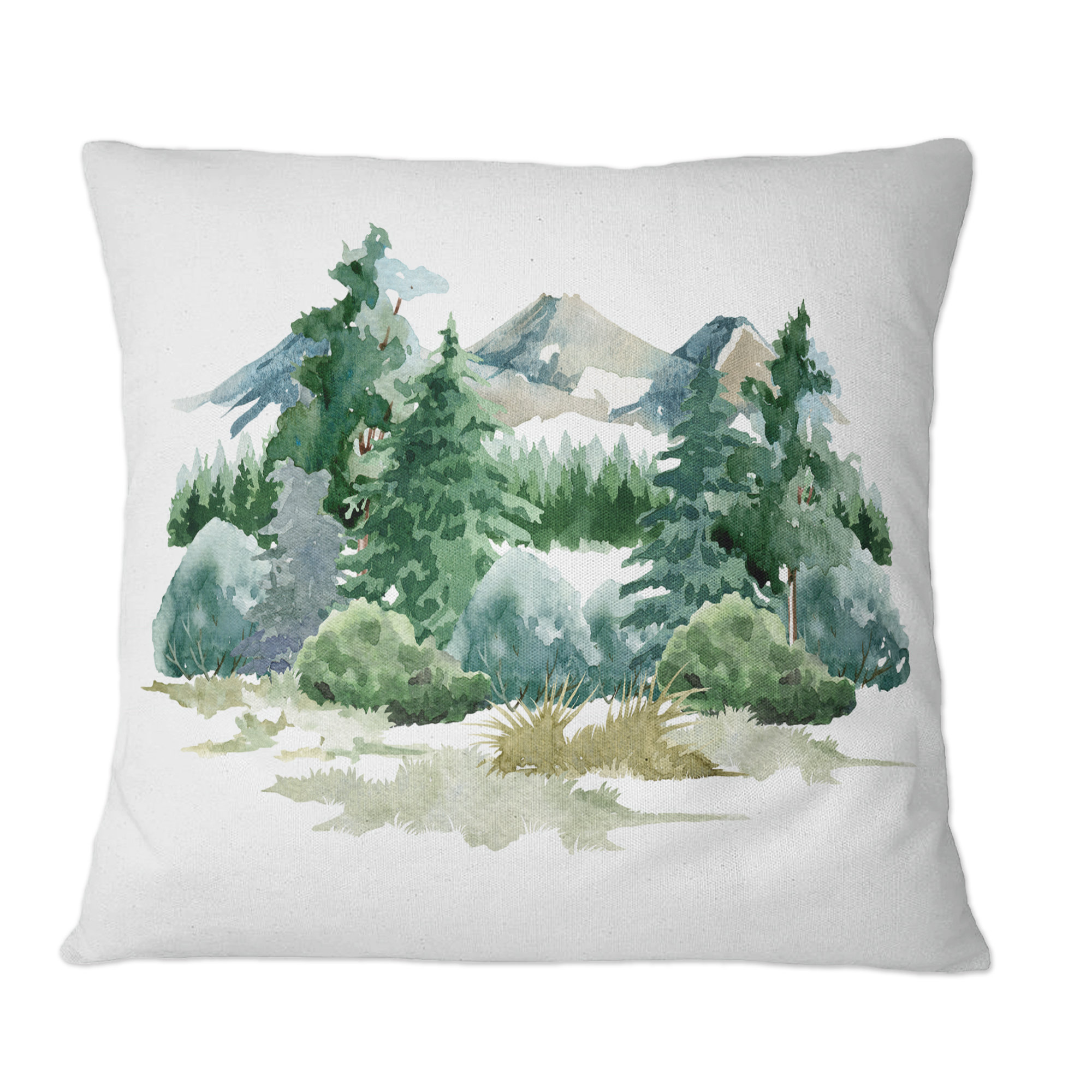 Design Art Nature Forest Scene With Bush Glade And Grass - Country ...