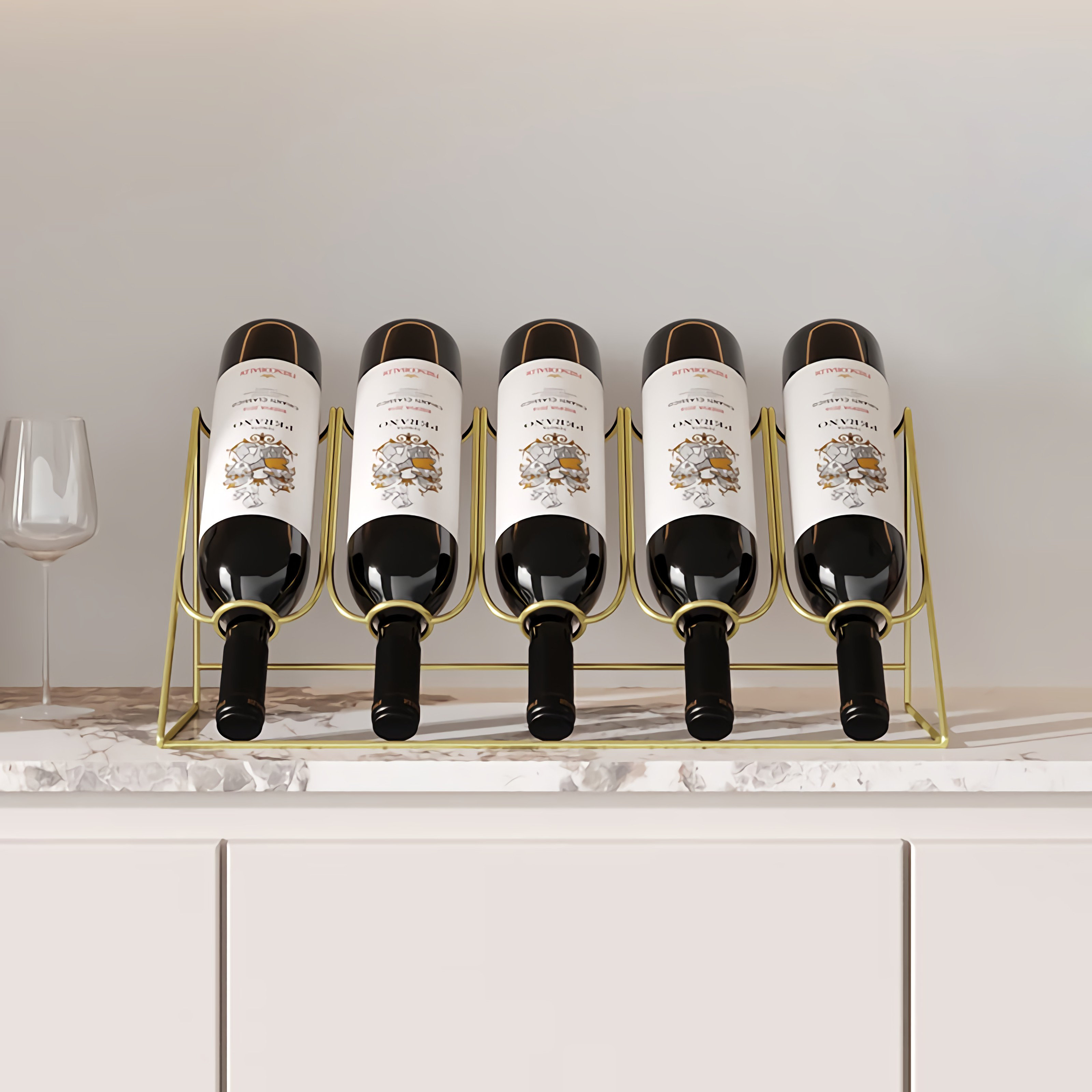 Everly Quinn Red Wine Cabinet Display Rack High End Red Wine Rack ...