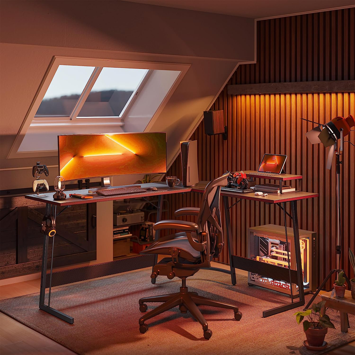 17 Stories Shela L-Shaped Writing Desk | Wayfair