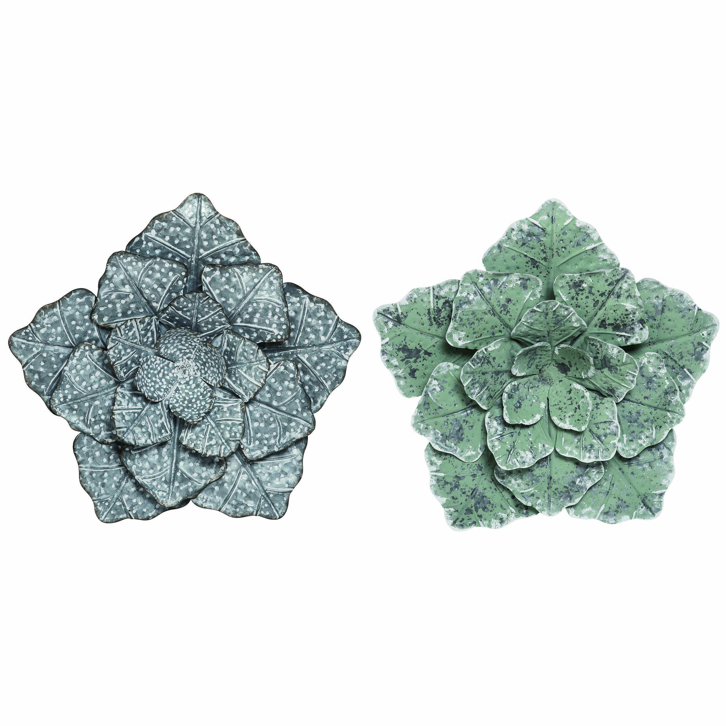 Lark Manor Large Metal Rustic Flower Decor Set of 2 Spring Home ...