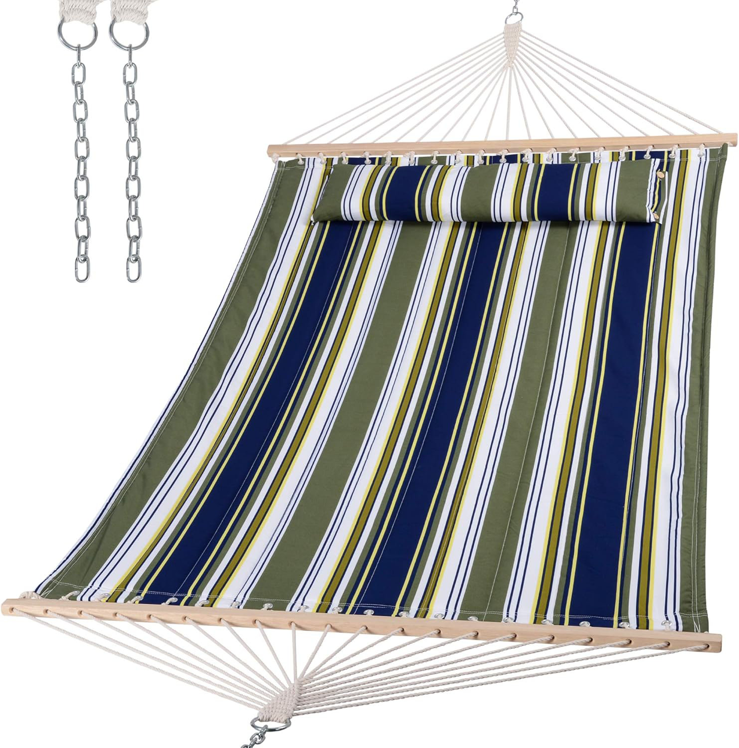Arlmont & Co. Double Hammock For 2 Person With Extra Large Pillow ...