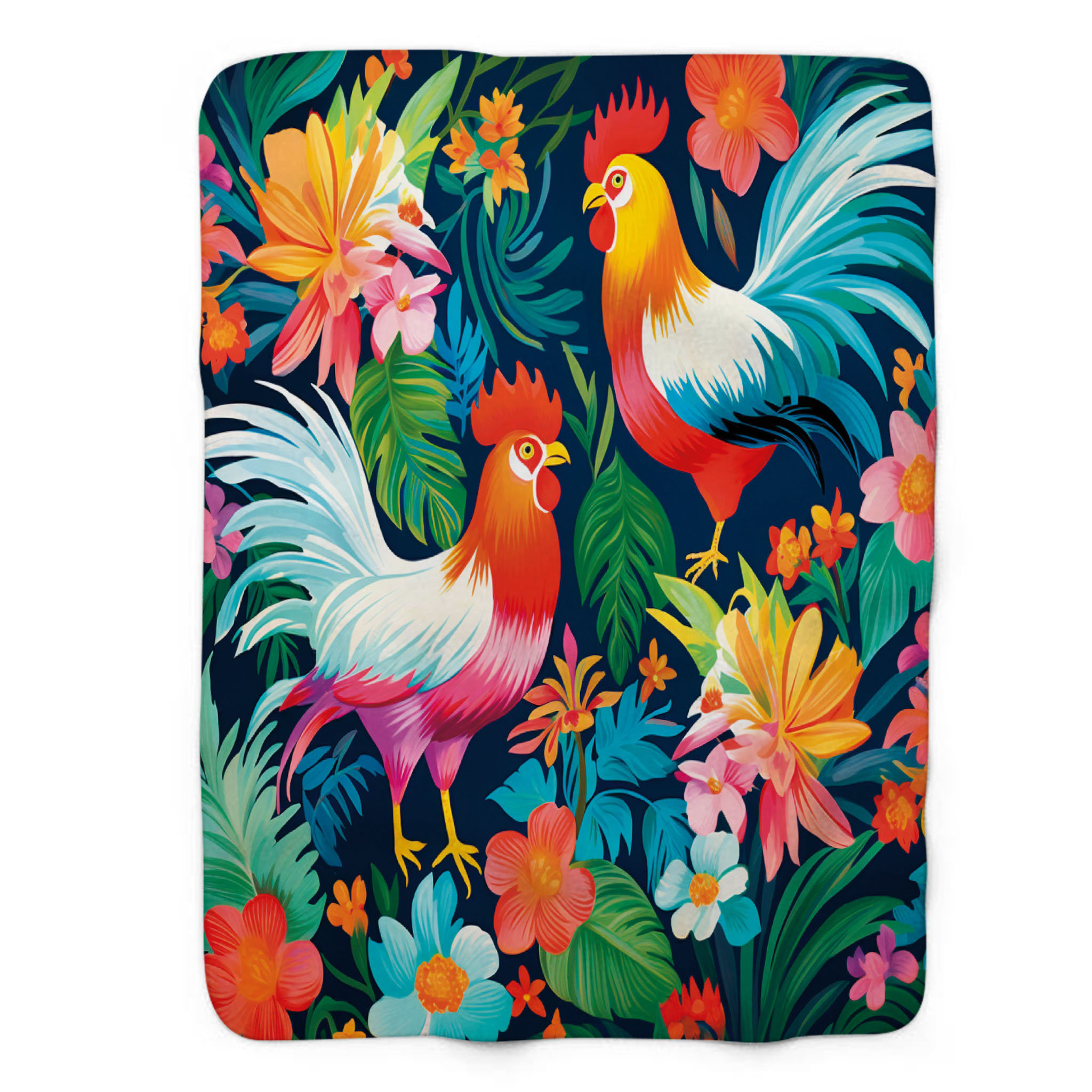 MentionedYou Preppy Hen Art - 1 Piece Premium Sherpa Blanket | Wayfair