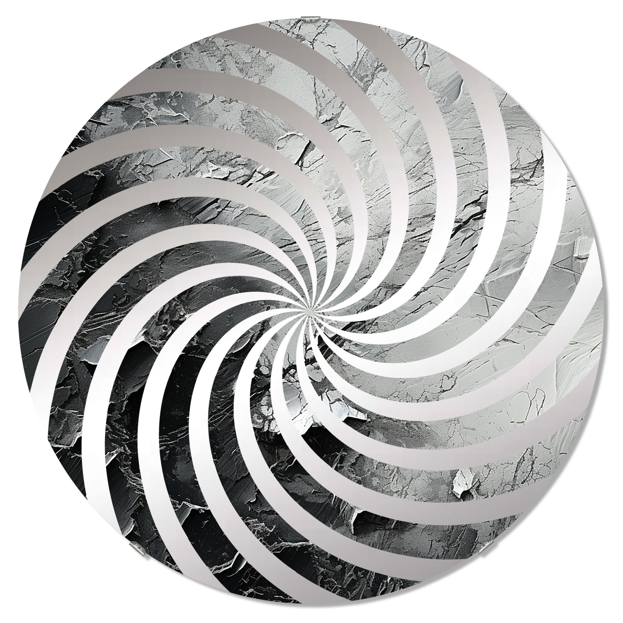 East Urban Home Minimalism Black And White Glacier - Vortex Decorative ...