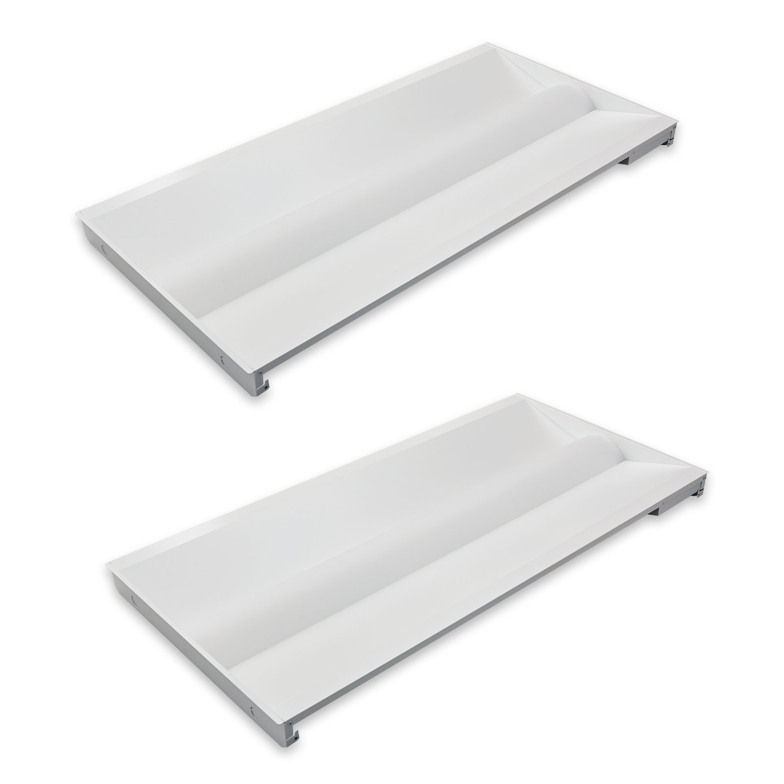 MW LIGHTING 2 PK 2x4 LED Center Basket Troffer Panel, 35W/38W/45W ...