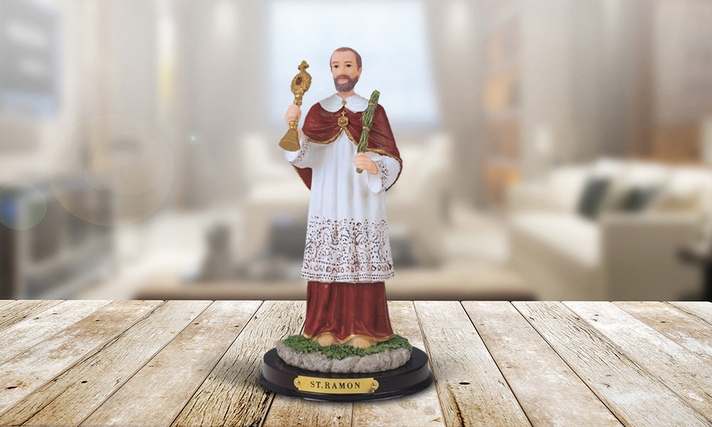 Trinx 9"H Saint Ramon Statue Raymond Nonnatus Holy Figurine Religious ...