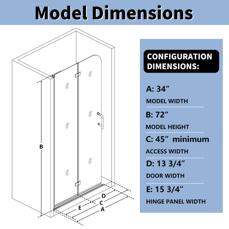 34 Glass Shower Door