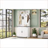 Latitude Run® Coat Racks, Farmhouse 4-in-1 White Hall Tree with Movable ...