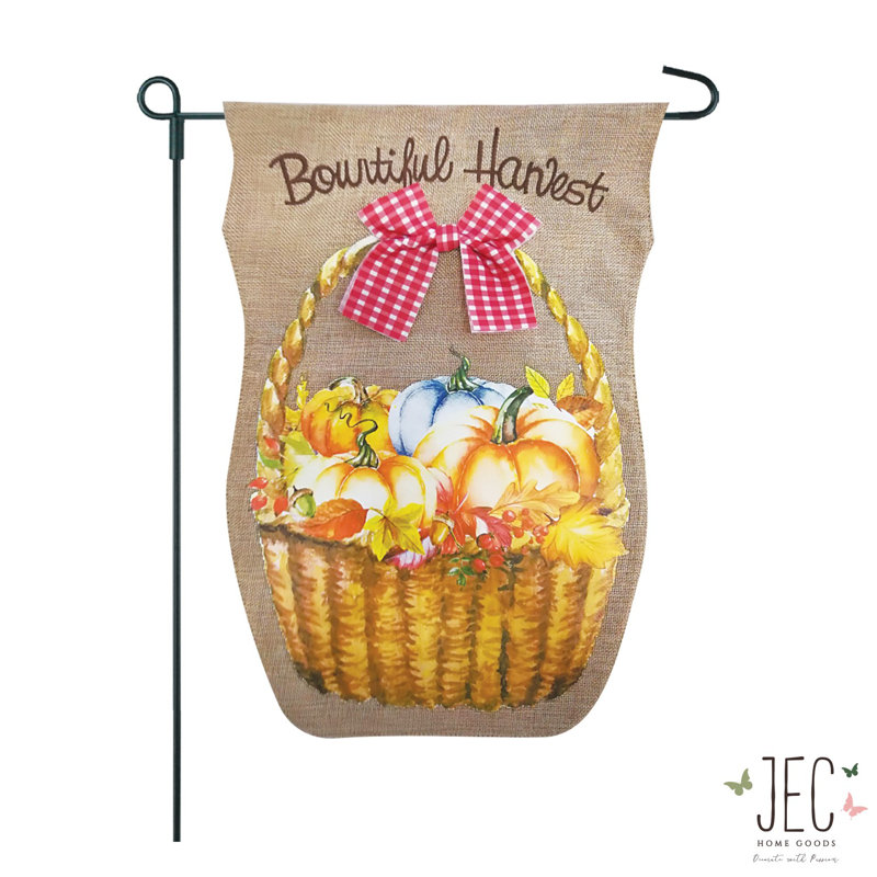 JEC Home Goods Bountiful Harvest 2-Sided 18'' x 13'' Garden Flag | Wayfair