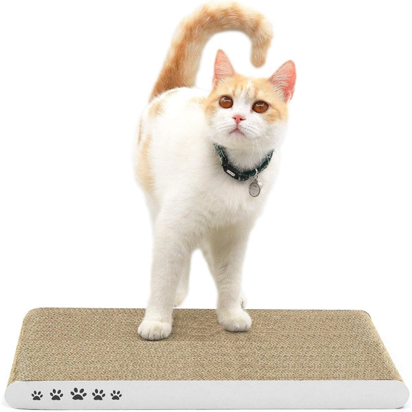 George Oliver Cat Scratcher Cardboard Cat Scratch Pad With Premium ...