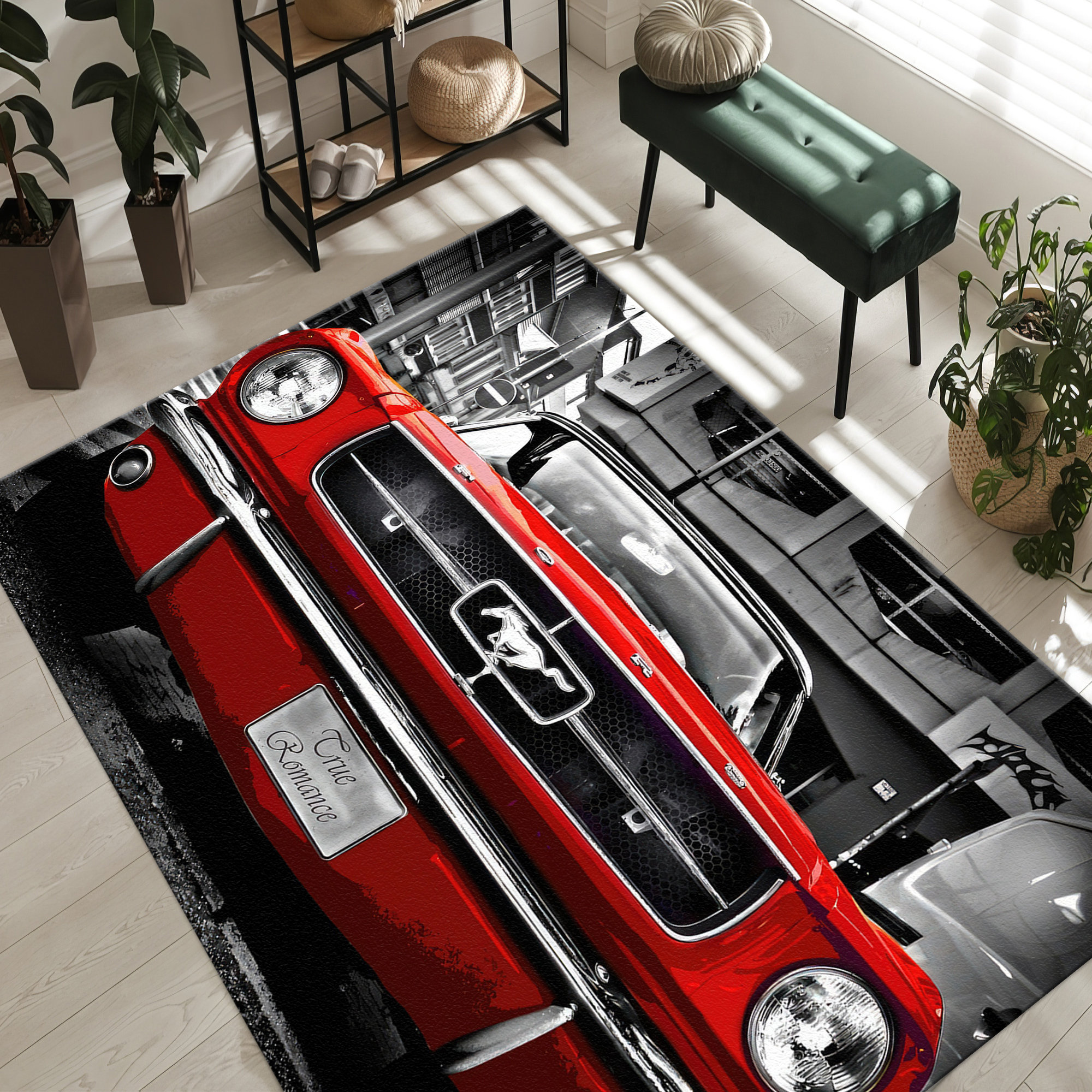 East Urban Home Plush Pile Soft Printed Rug Featuring a Stylish ...