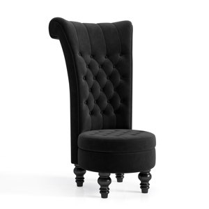Rosdorf Park Cynai 25.98'' Wide Tufted Velvet Wingback Chair & Reviews ...
