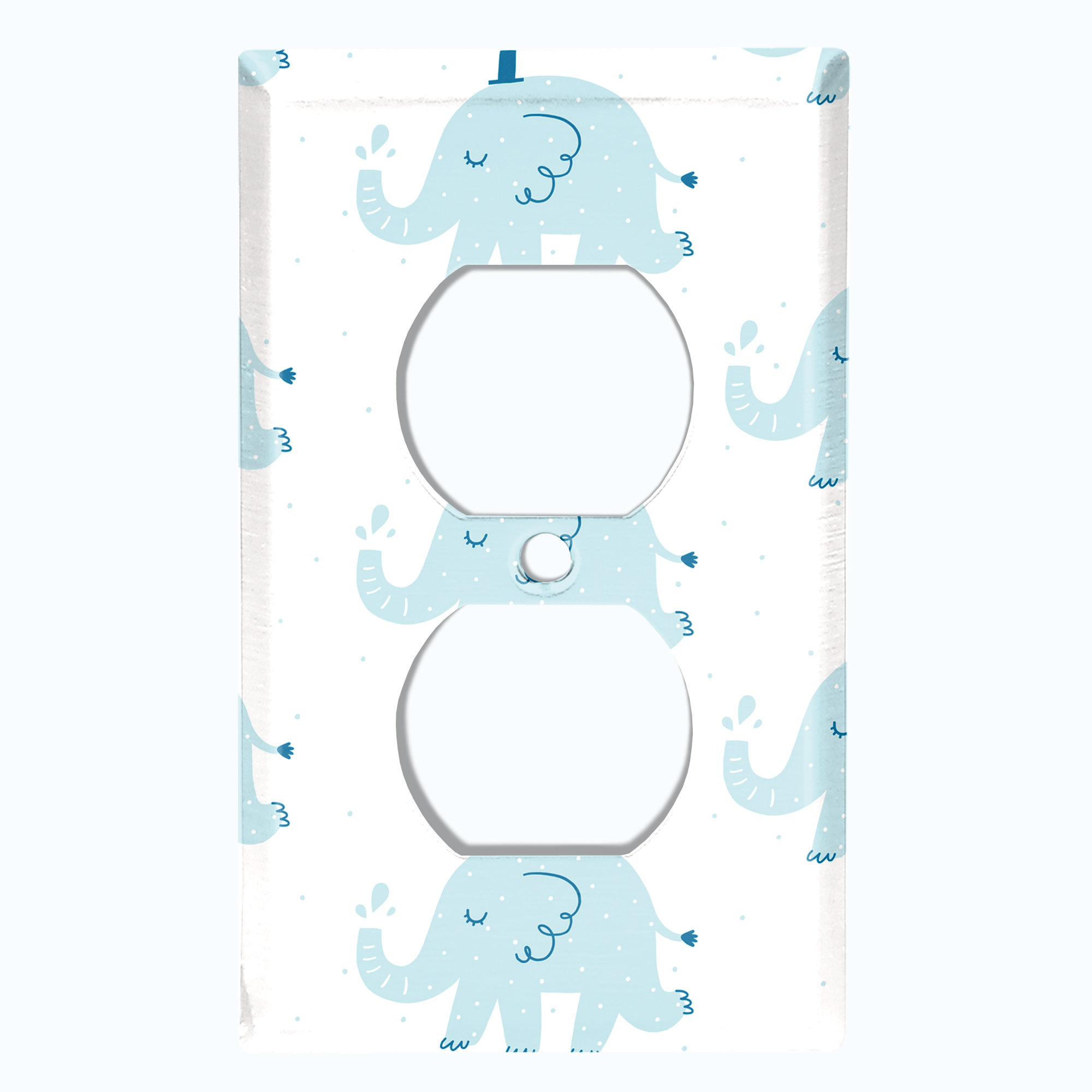 WorldAcc Metal Light Switch Plate Outlet Cover (Zoo Animals Elephant ...
