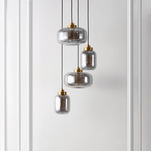 AllModern Karl 4 - Light Cluster Jar Pendant Accents & Reviews | Wayfair