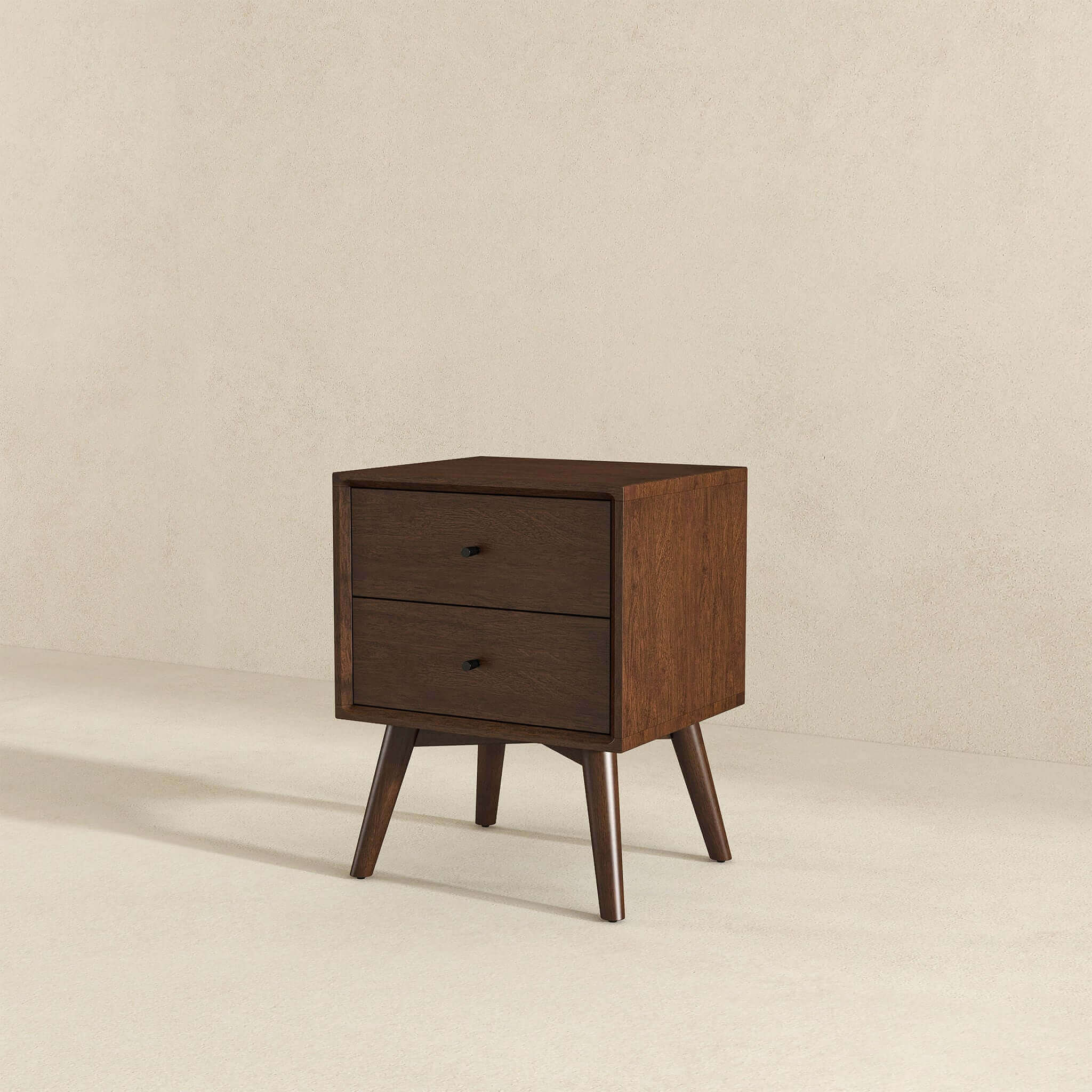 Corrigan Studio Caroline Mid Century Modern Style Night Stand 2-Drawer ...
