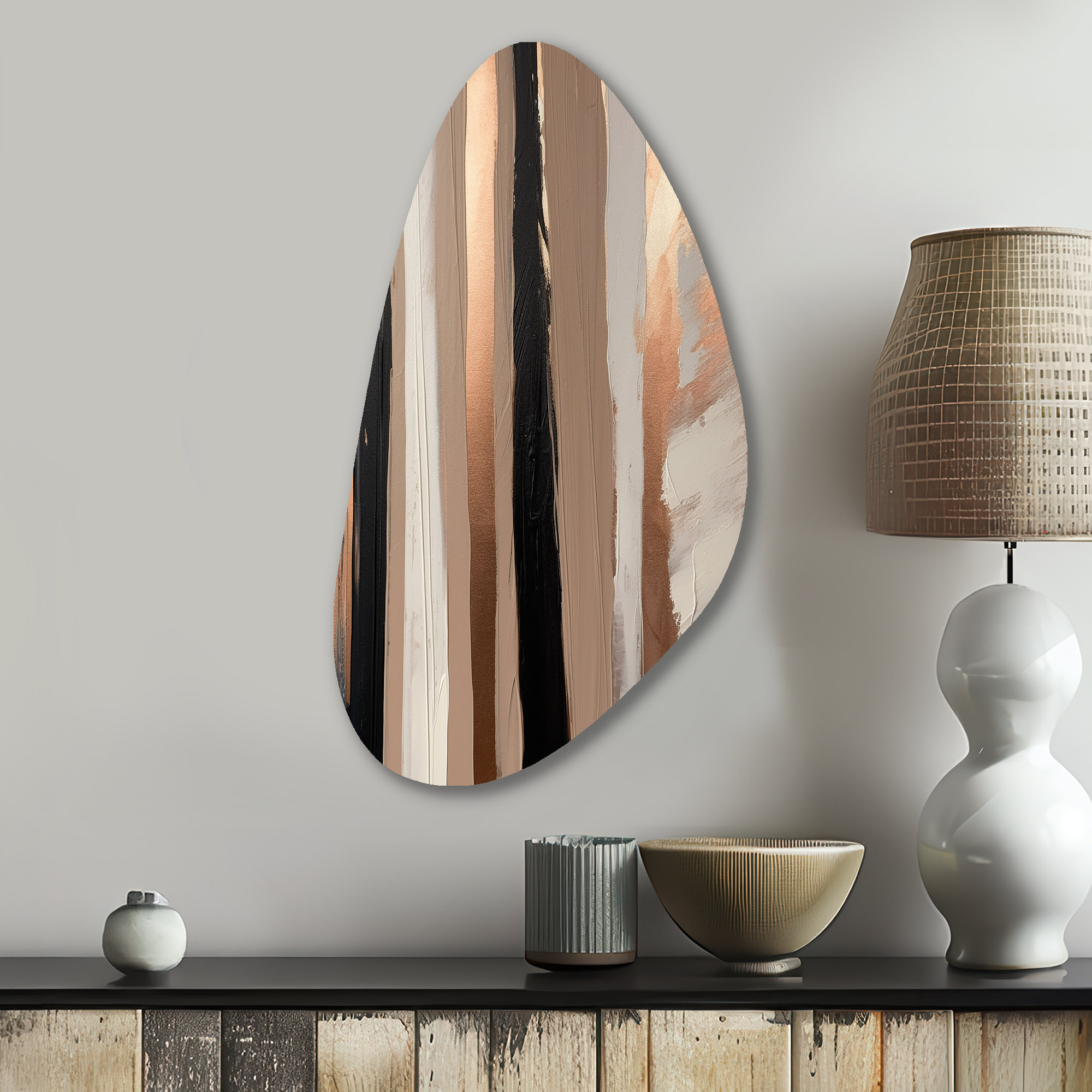 Design Art Brown And Black Beyond Boundaries IV - Abstract Asymmetrical ...