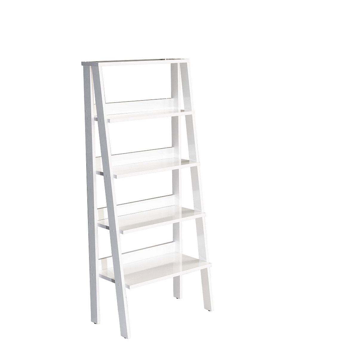 Ebern Designs 5 Tier Modern Ladder Bookshelf Organizers, Wood Frame ...