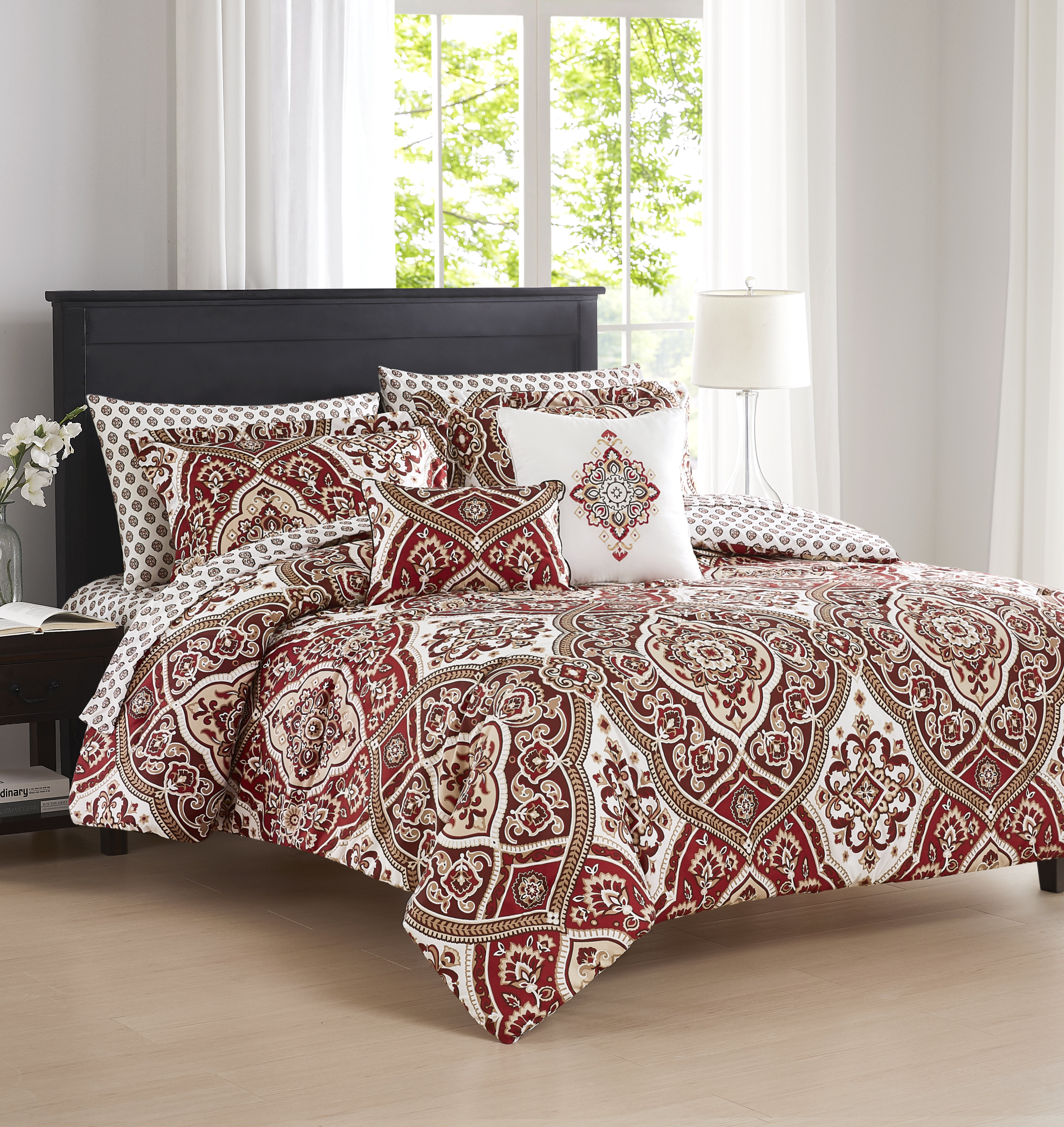 RT Designer's Collection Wellington Terracotta Polyester 9 Piece ...