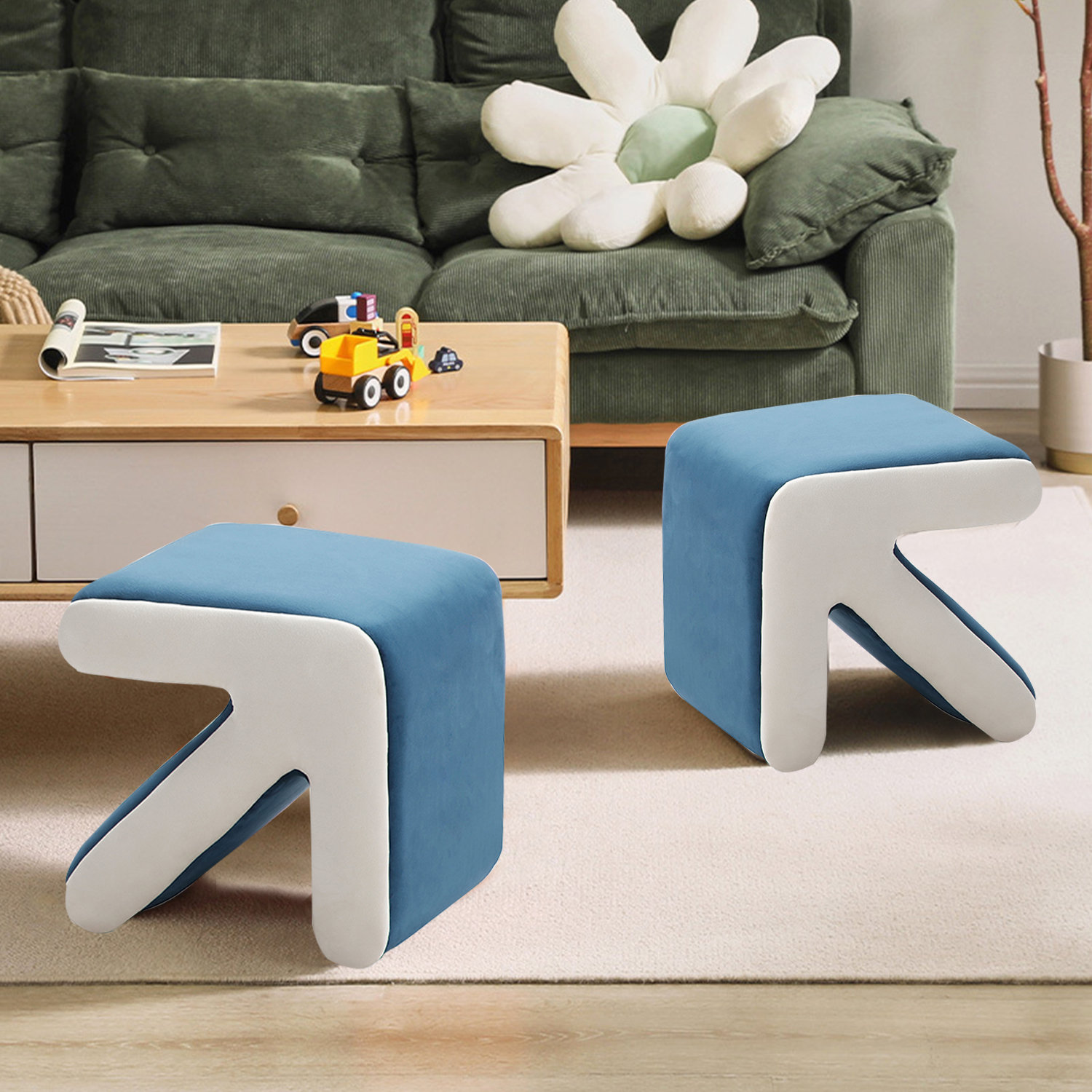 Mercer41 Velvet Ottoman | Wayfair
