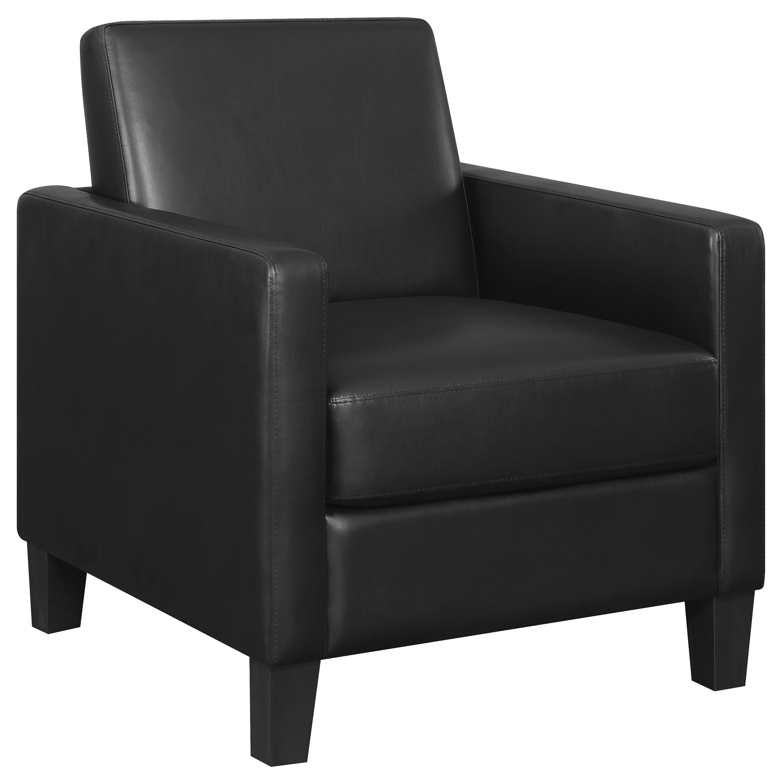 Ebern Designs Upholstered Accent Chair With Track Arms Black | Wayfair