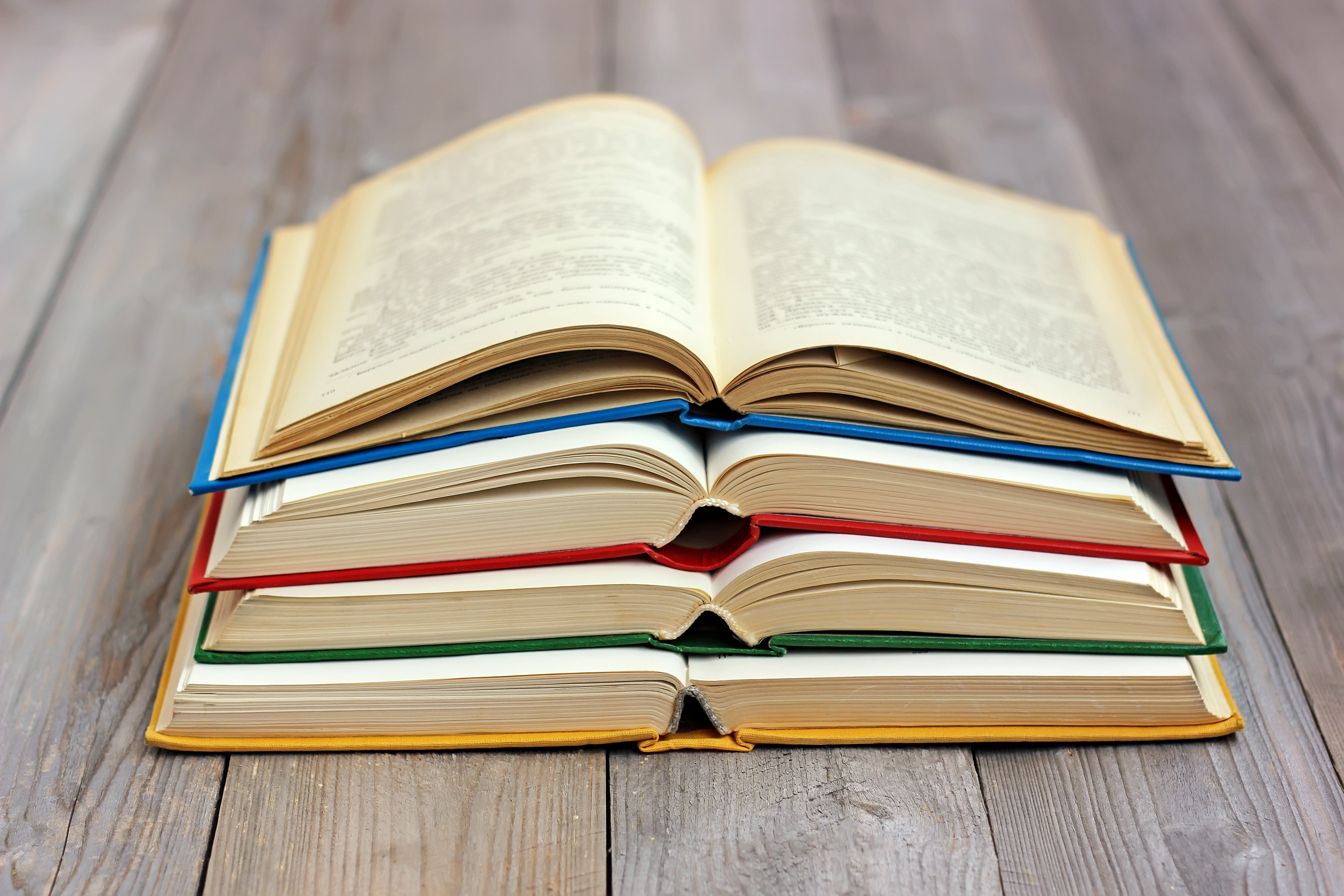 Ebern Designs Stack of Books by Maskarad - Wrapped Canvas Print | Wayfair