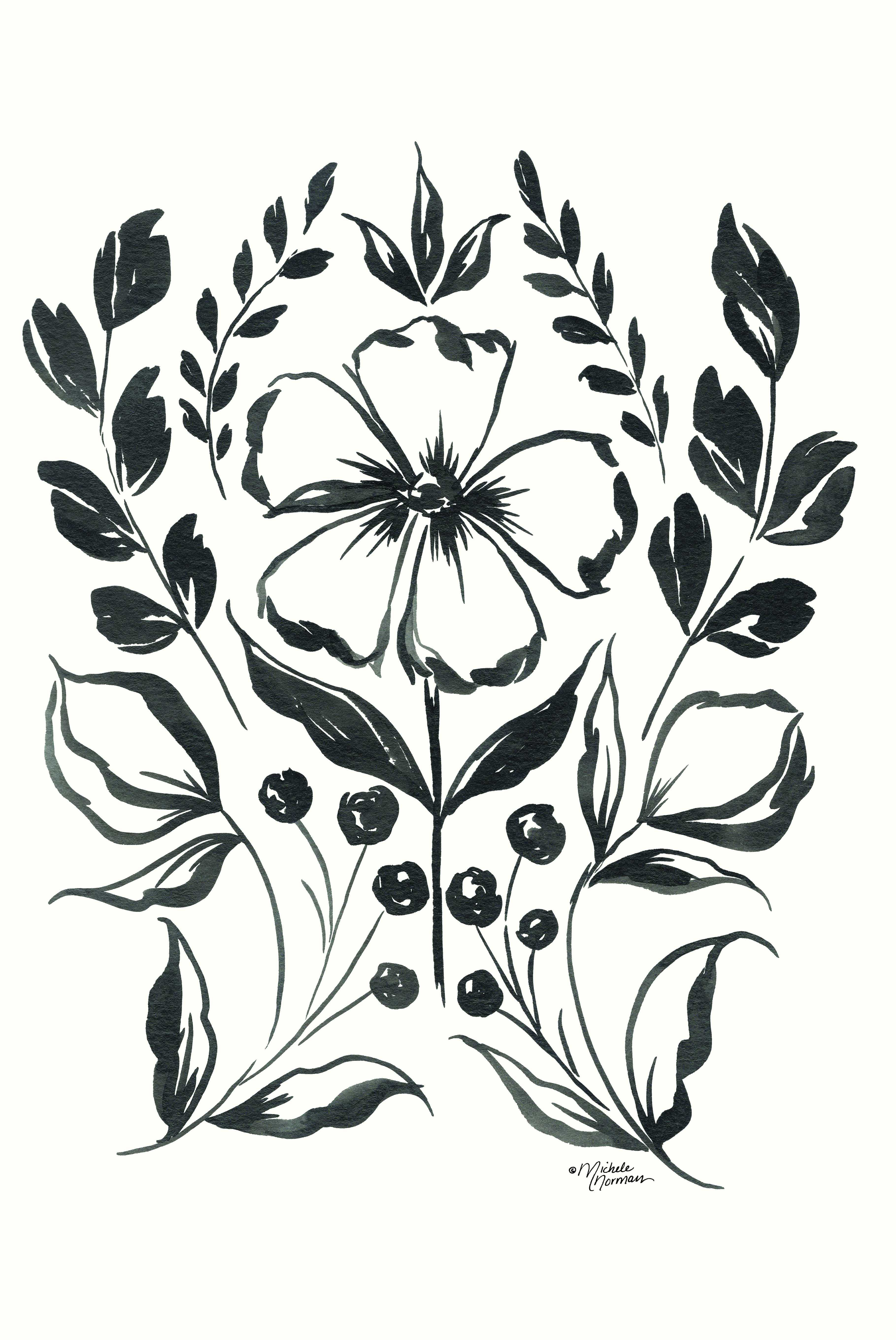 Wildon Home® Gracie Floral by Michele Norman - Wrapped Canvas Print ...