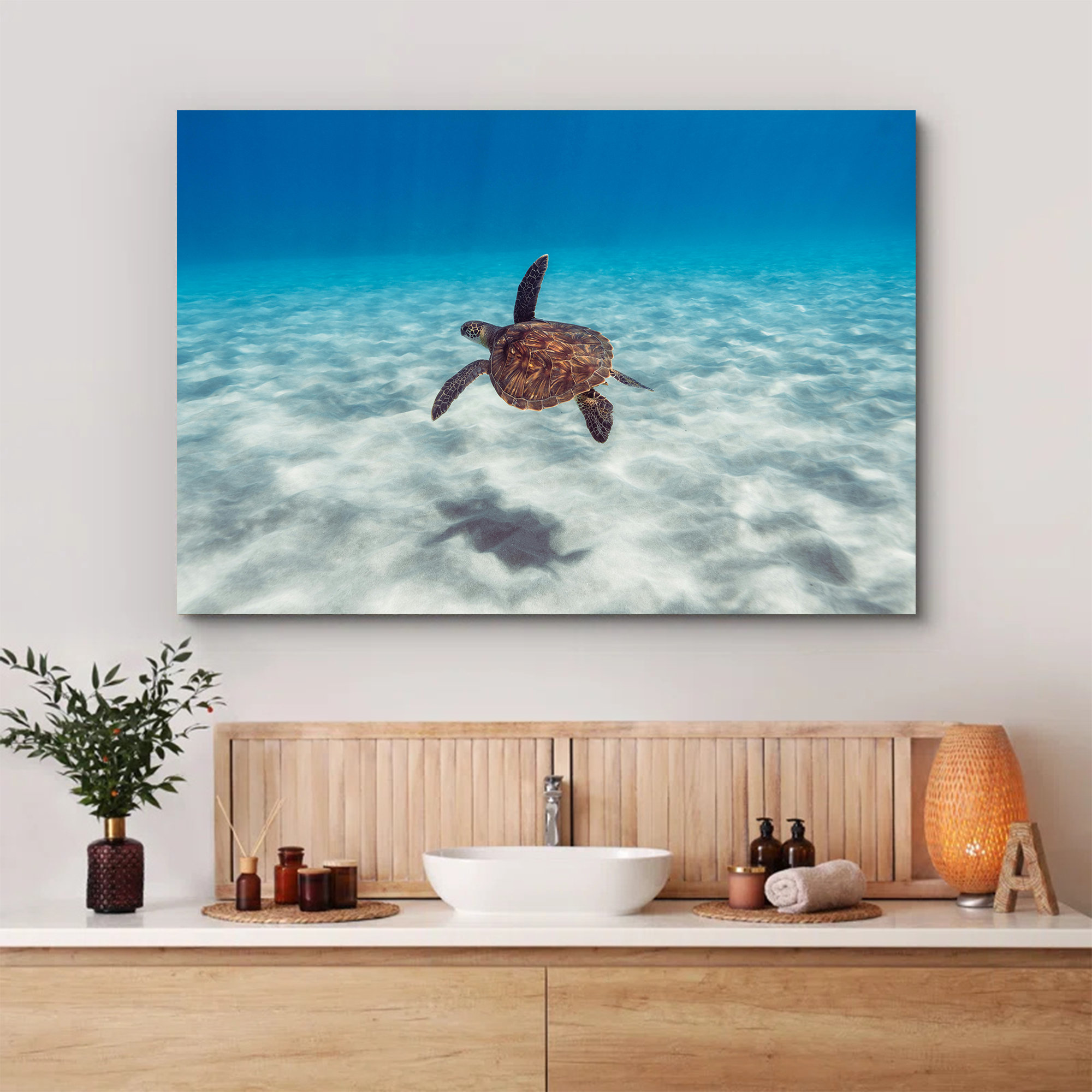 Beachcrest Home™ Sea Turtle in Sea | Wayfair