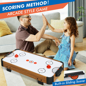 RayChee Tabletop Air Hockey 32'' 2 -Player MDF with Manual Scoreboard ...