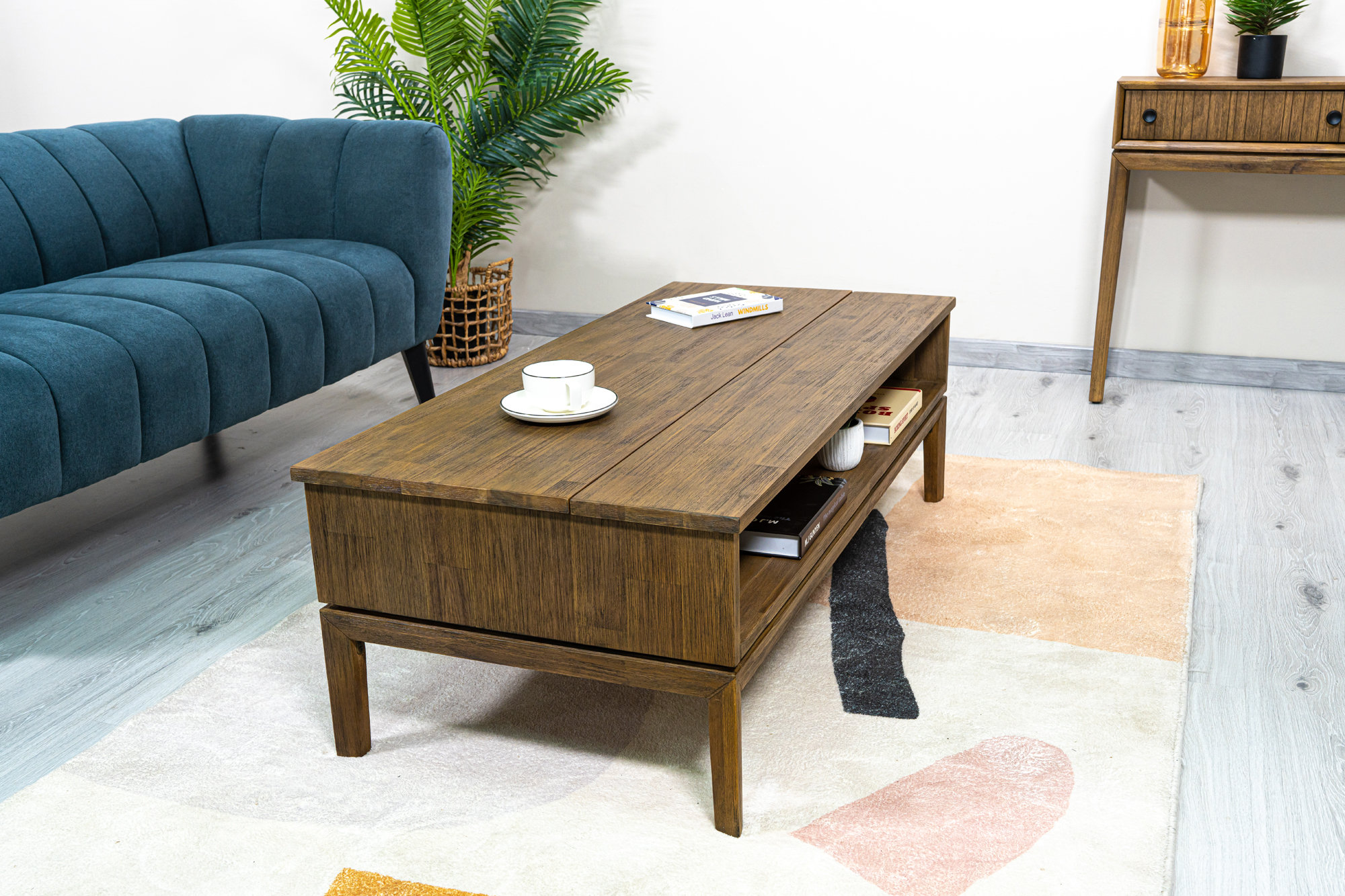 The Twillery Co. Table basse avec plateau relevable Commodore - Wayfair ...