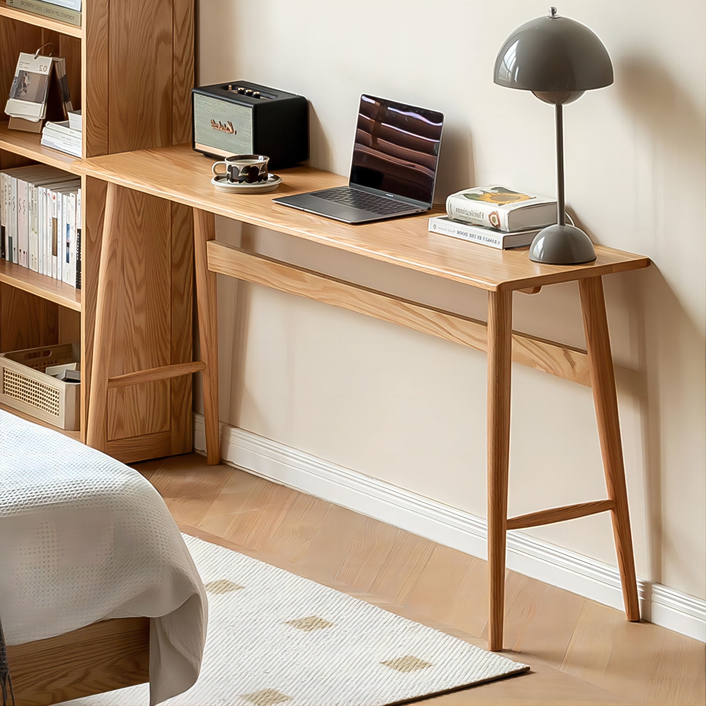 Corrigan Studio® Rectangular wood color solid wood desk | Wayfair