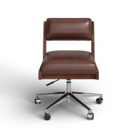 Genuine Leather Office Chairs You'll Love | Wayfair