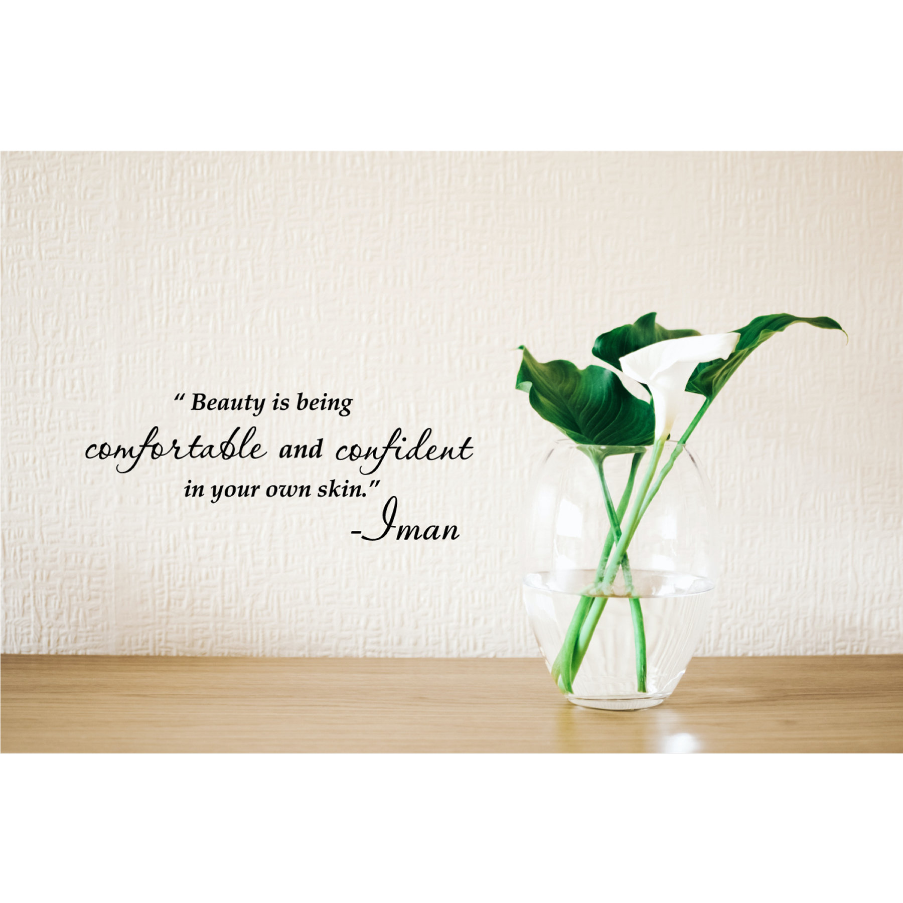 Trinx Beauty is Being Comfortable Vinyl Wall Decal Inspirational Quote ...