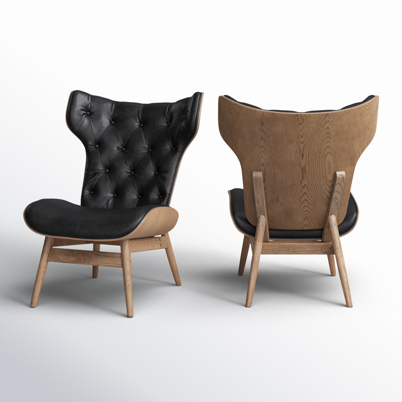 Wade Logan® Brijin Vegan Leather Wingback Chair | Wayfair