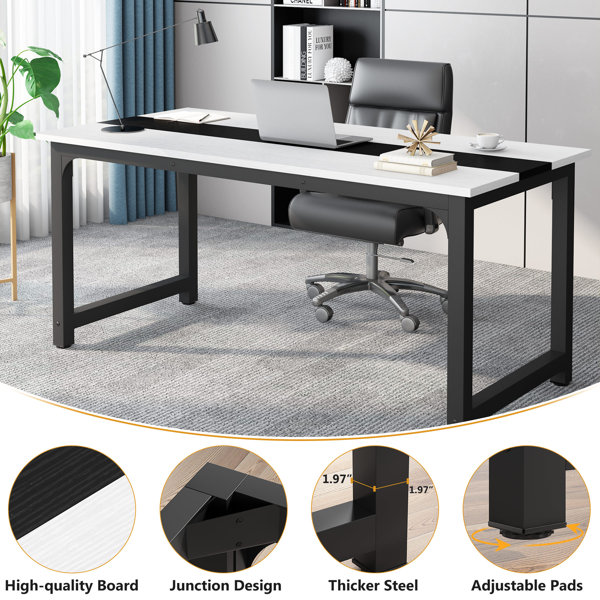 Latitude Run Aalderk Rectangle Computer Desk & Reviews | Wayfair.co.uk
