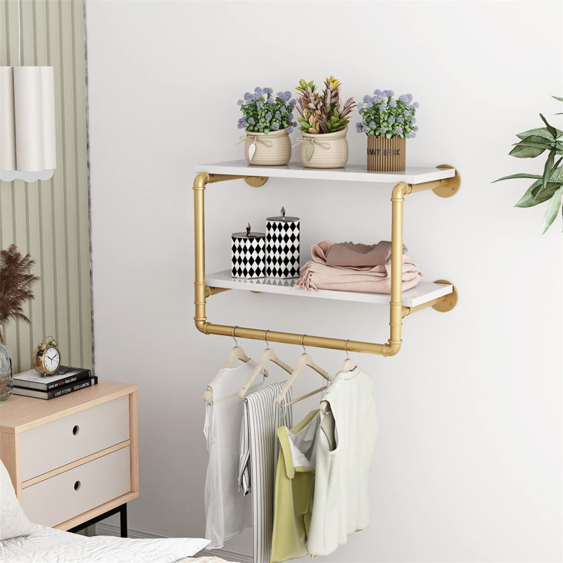 Williston Forge Jeffary 24'' Wall Mounted Clothes Rack | Wayfair