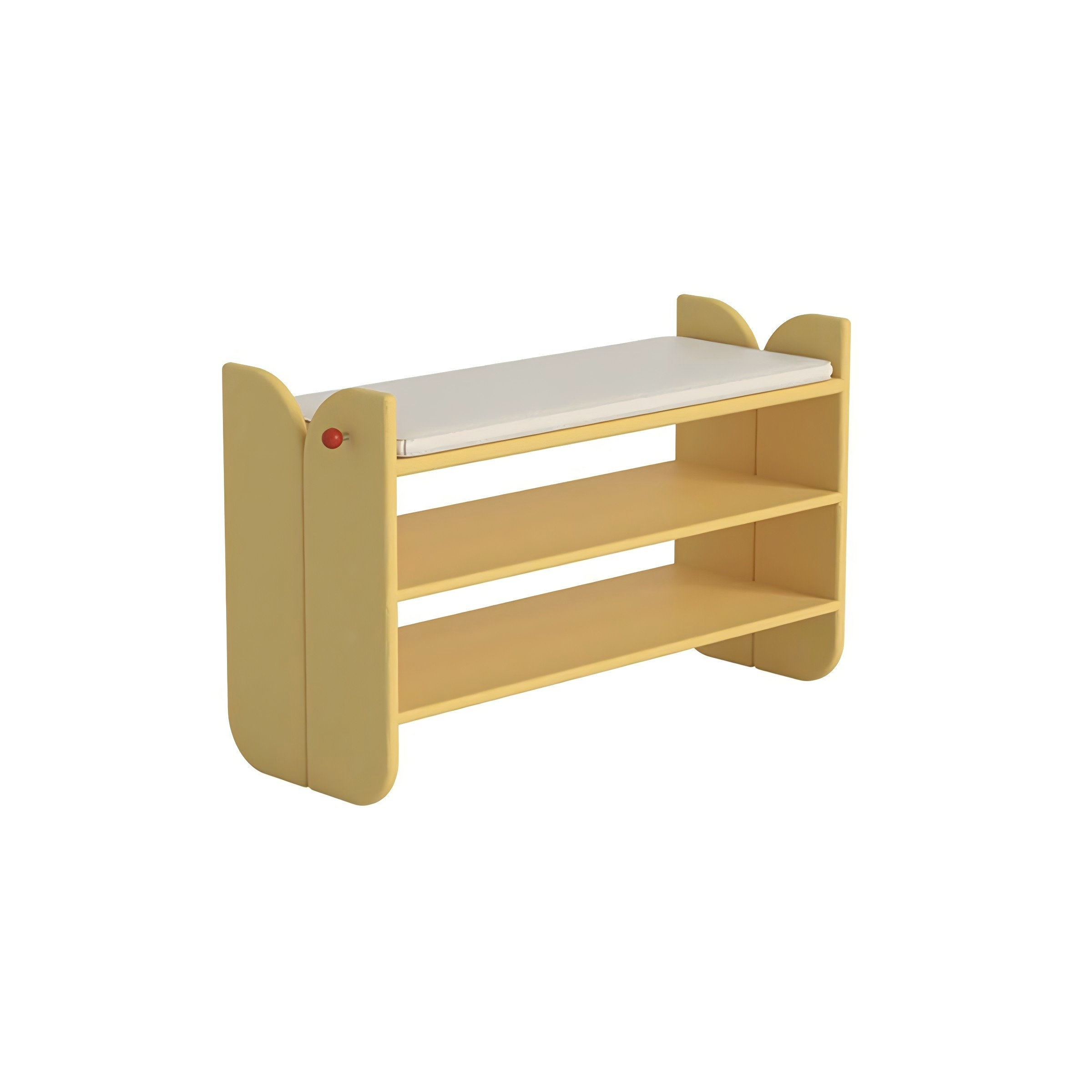 Hokku Designs Modern Minimalist Yellow Soft Cushion Bench for Shoe ...