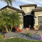 Sand & Stable Flamingo Reindeer with Sleigh Lighted Display & Reviews ...