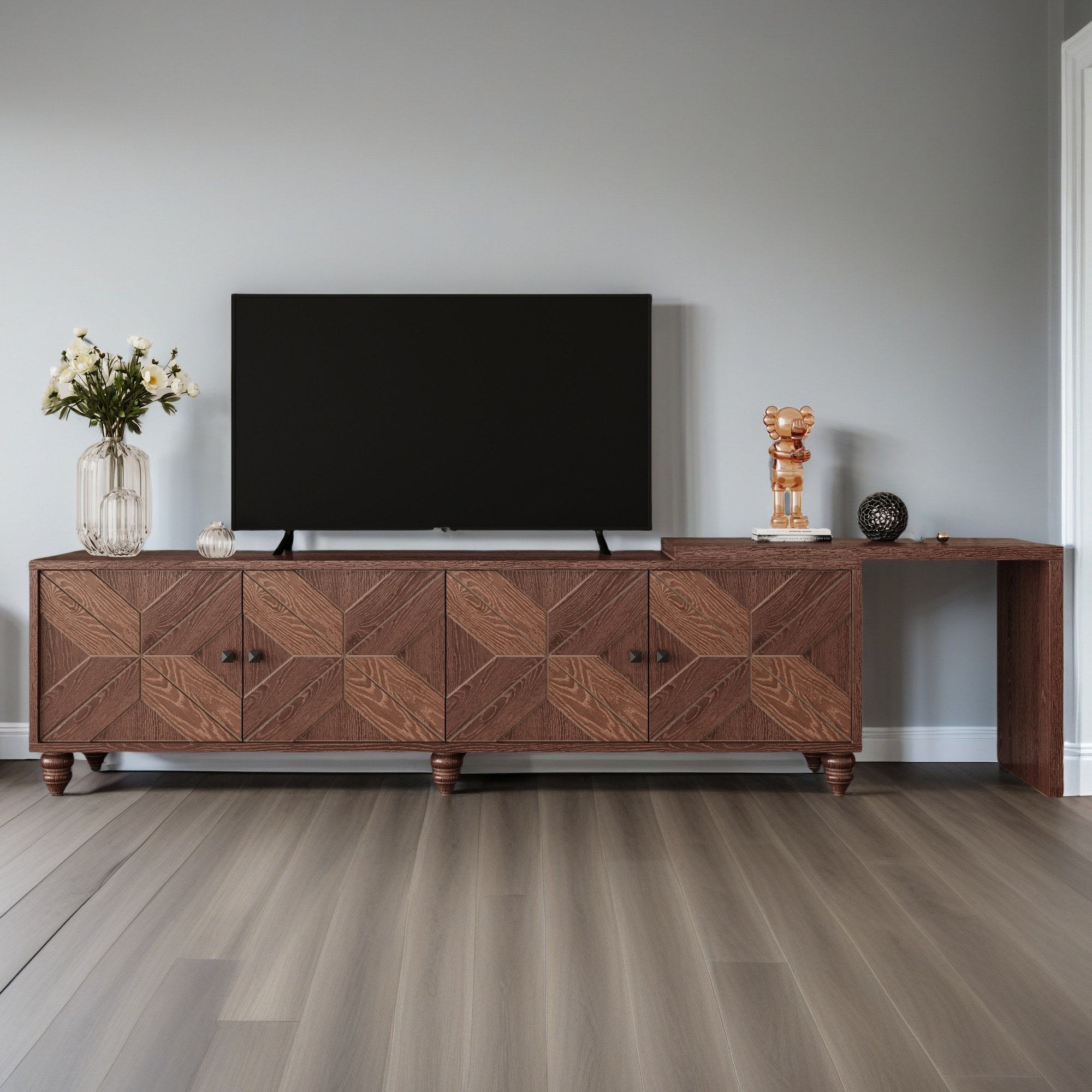 Alcott Hill® 70"-90" Extendable TV Cabinet, Modern Entertainment Center ...