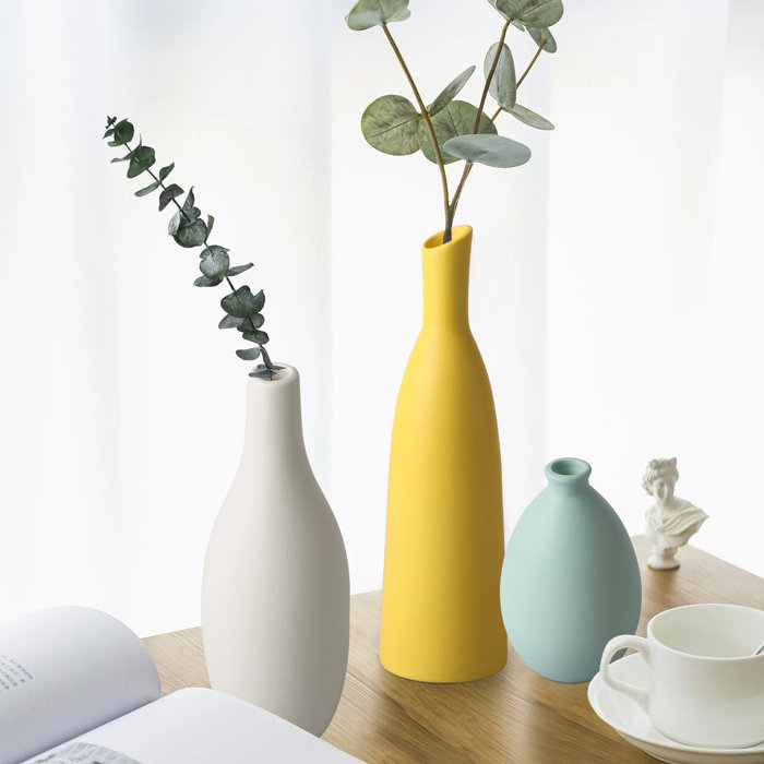 Wrought Studio Damarc 3 Piece Ceramic Decorative Bottles Set & Reviews ...