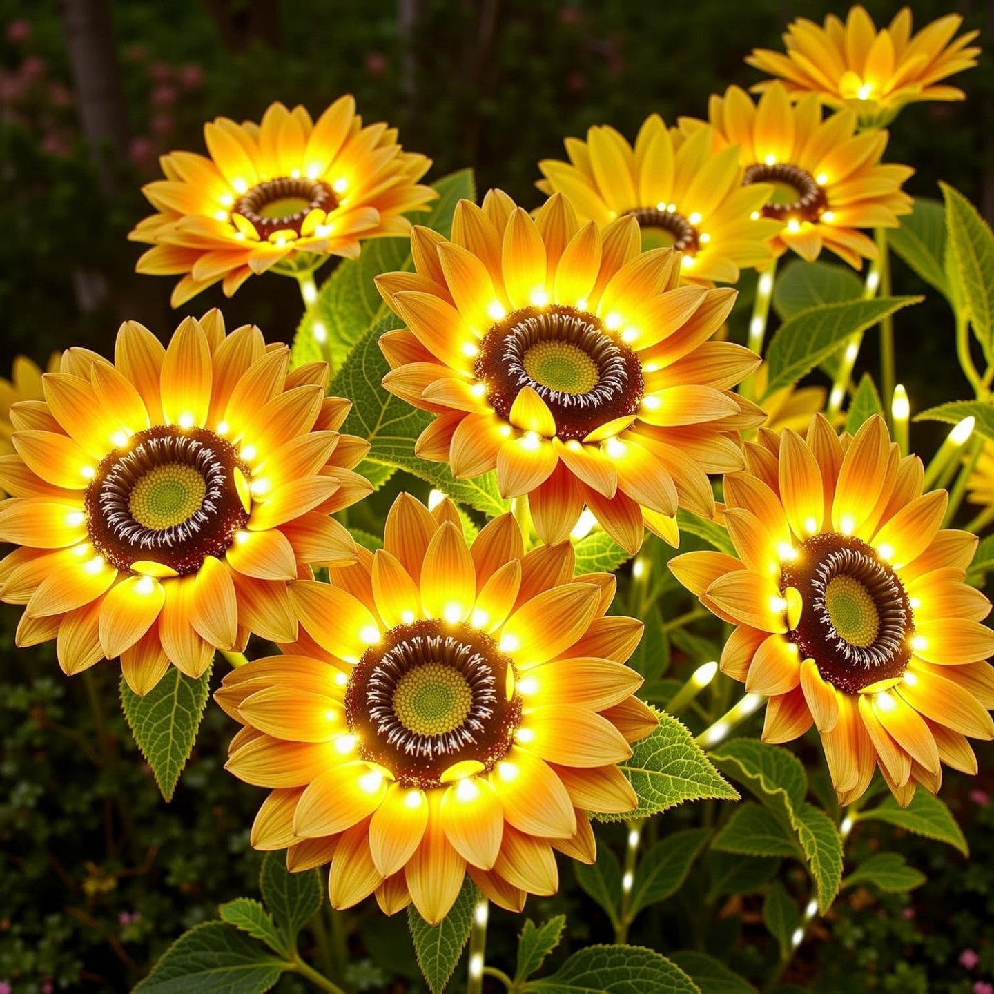 Primrue Solar Garden Sunflower Lights Outdoor | Wayfair
