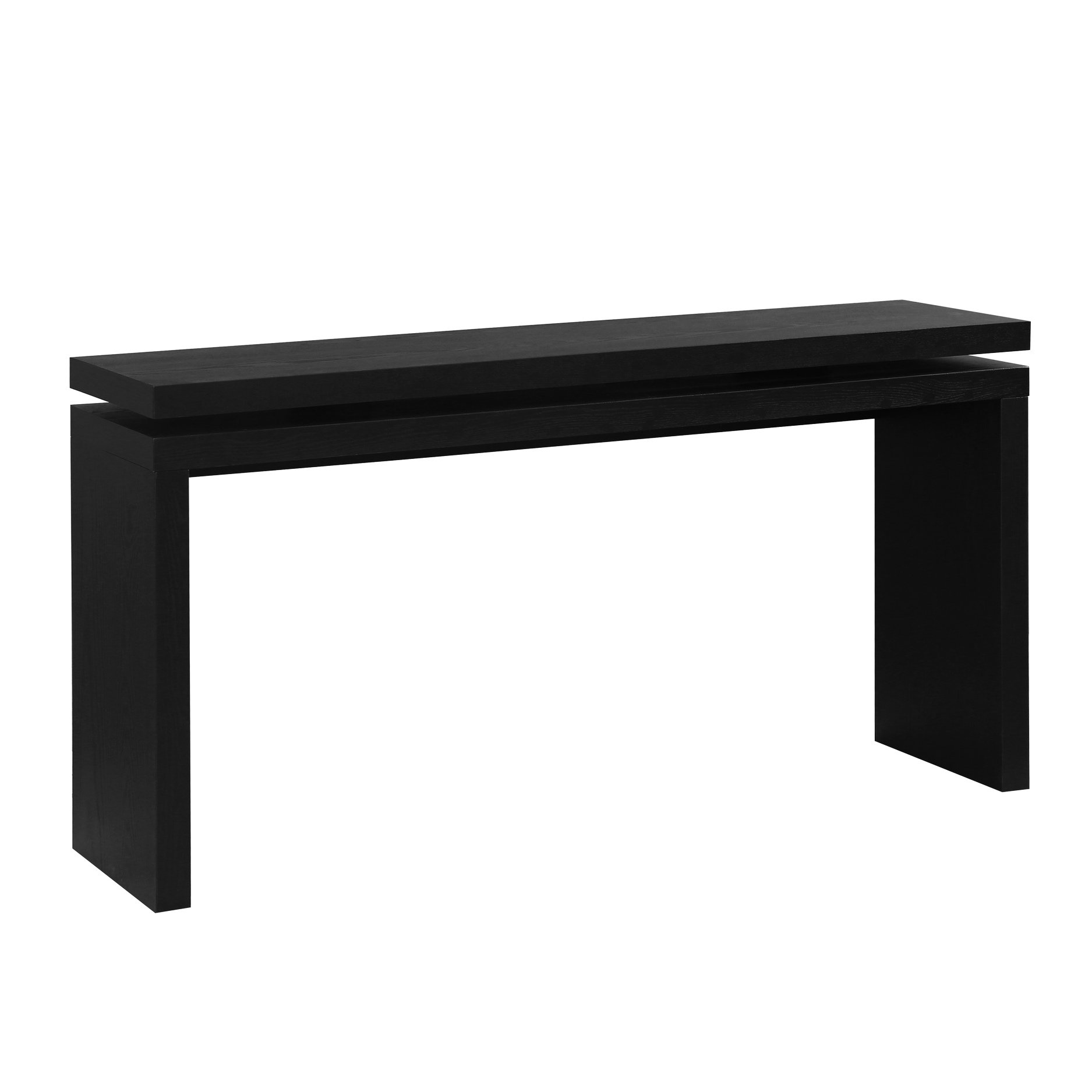Ophelia & Co. Rectangular Console Table, Double Board Suspension, Solid ...