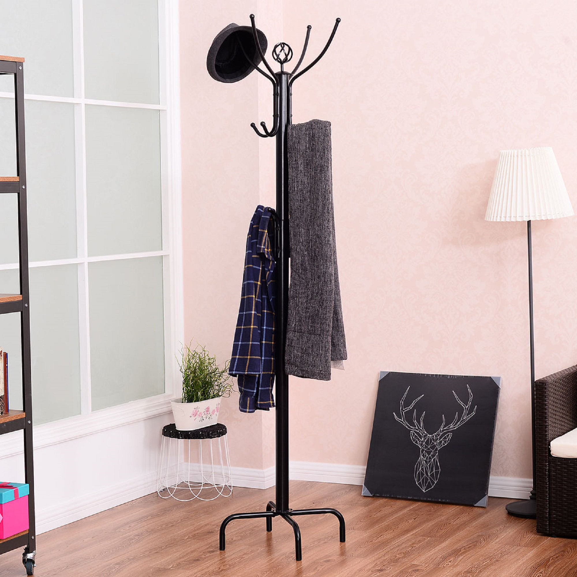 Red Barrel Studio® Metal Coat Rack With 12 Hooks & Reviews | Wayfair