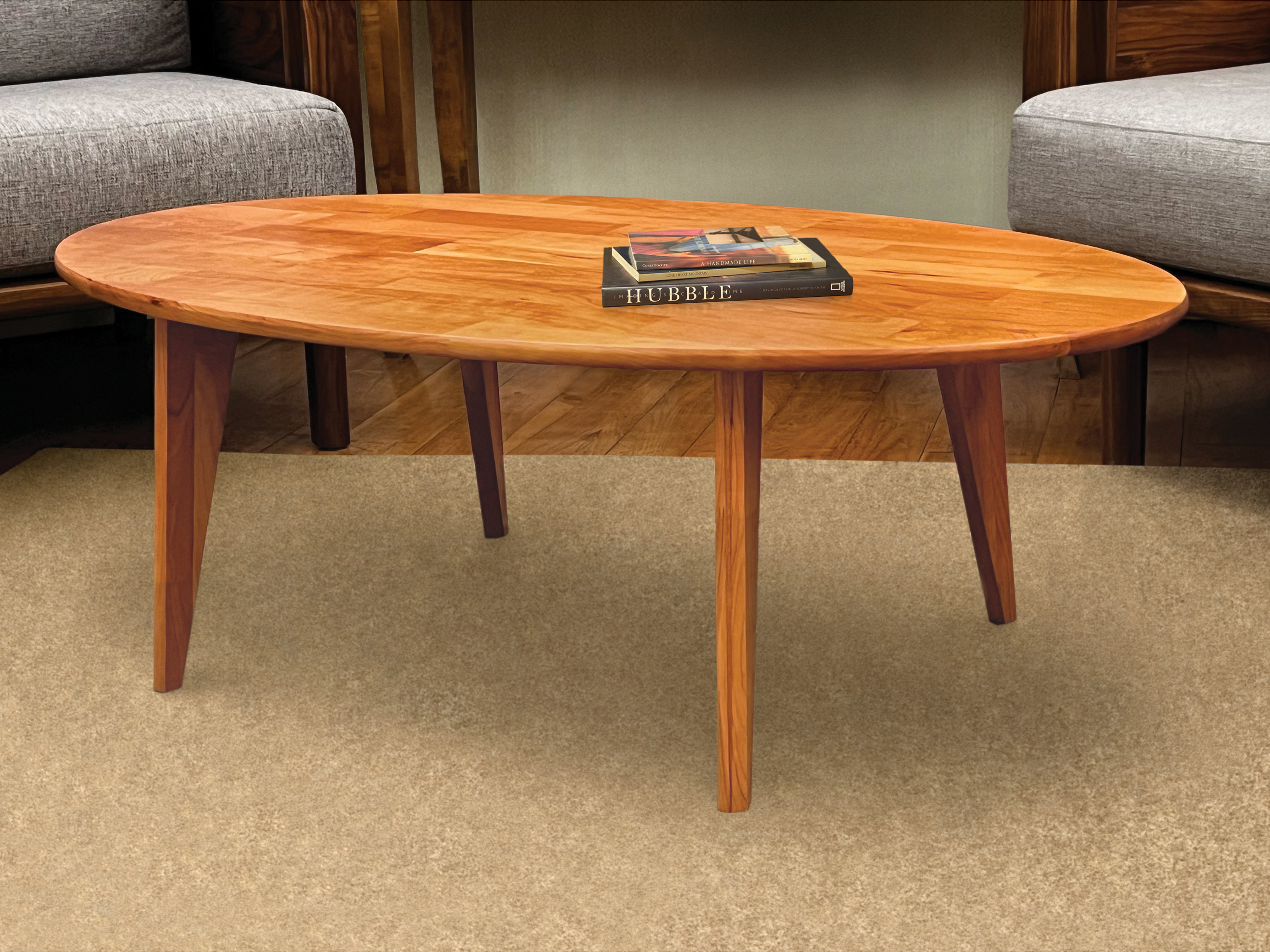 George Oliver Duane Oval Coffee Table With Wood Legs - Wayfair Canada
