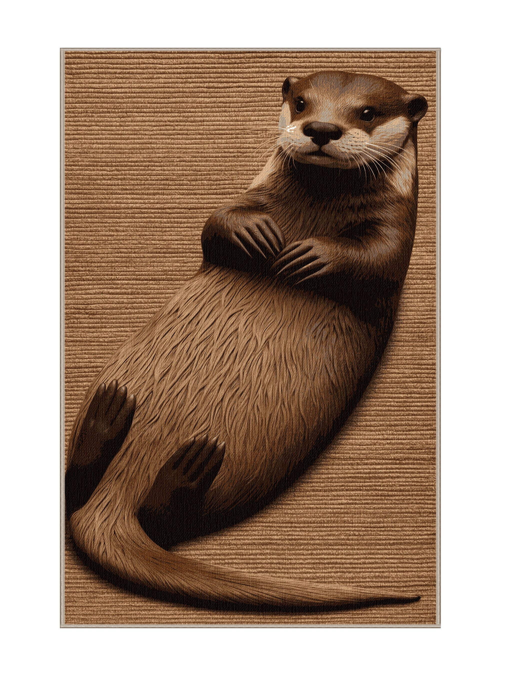 Hokku Designs Washable Giant Otter Wildlife Area Rug | Wayfair