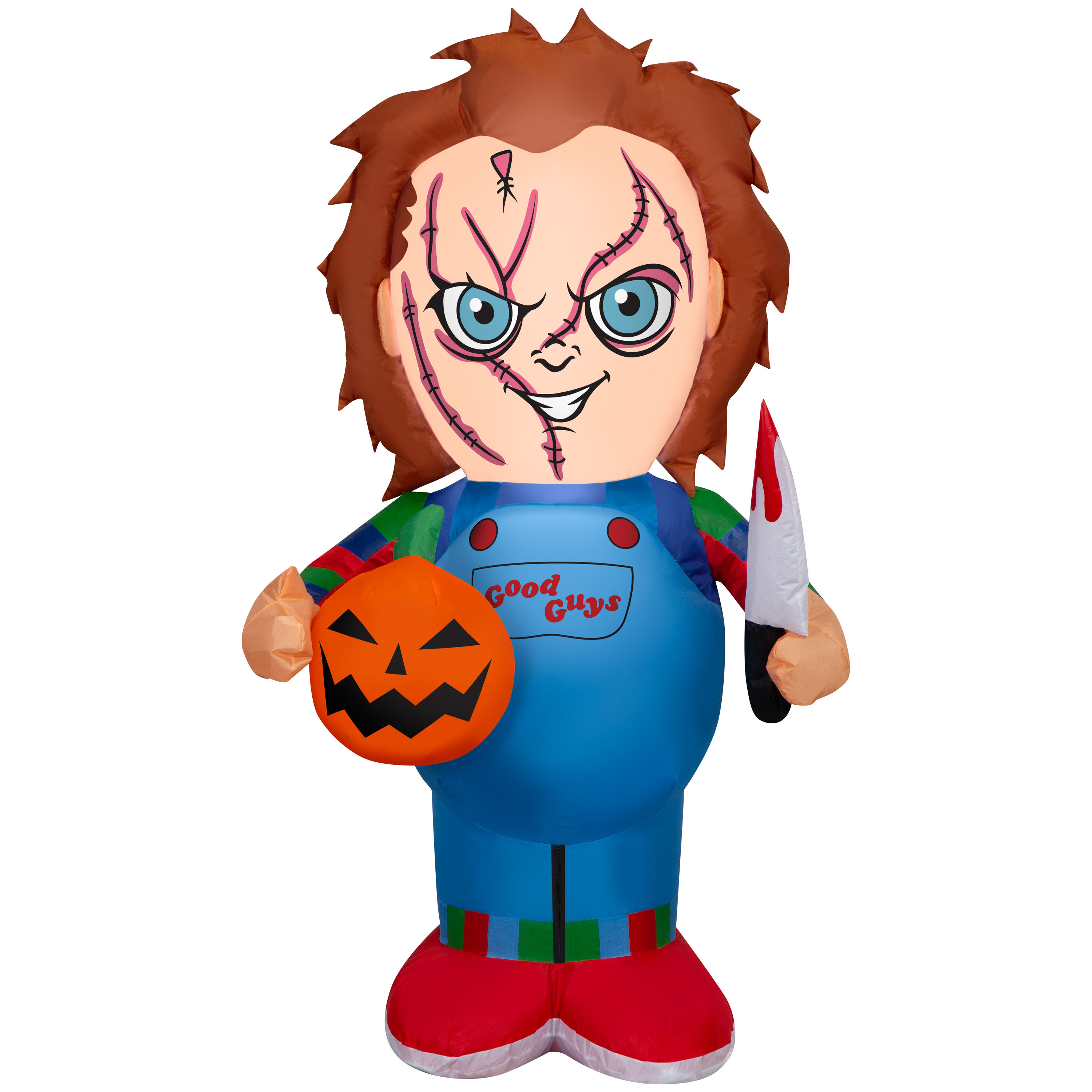 Gemmy Industries Airblown Stylized Chucky Holding Pumpkin Universal ...