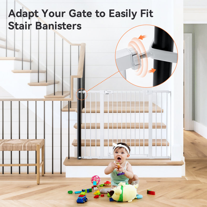 Comomy 36" Tall Auto Close Walk Thru Safety Gate 29.5" - 48.8" Wide ...